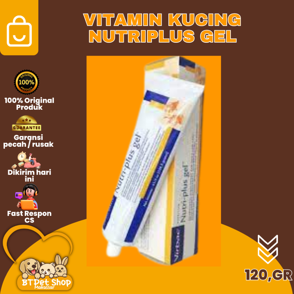 Jual Vitamin Kucing dan Anjing Nutriplus Gel Nutrigel Virbac 120,5 gr ...