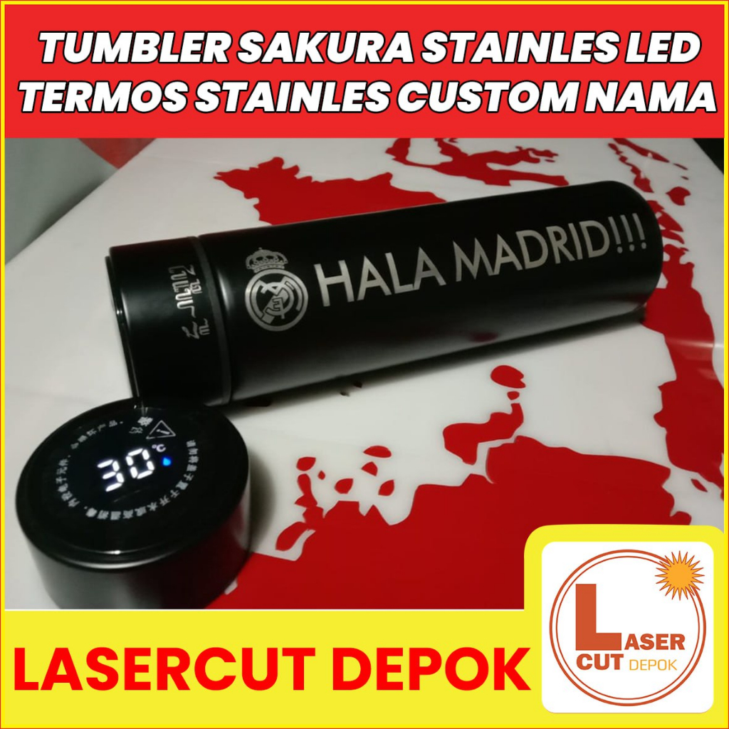 Jual Tumbler Sakura Stainles LED | Termos Stainles Custom Nama | Shopee ...