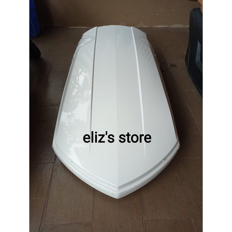 Jual roofbox putih super slim 450L all new Fortuner 2023/roof box putih ...