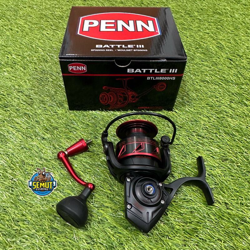 Jual PENN BATTLE III SP DAN HS REEL SPINNING SALTWATER POWER HANDLE ...