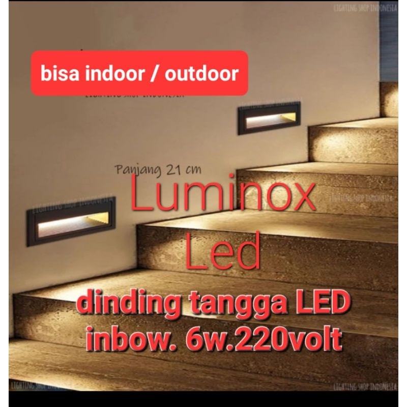Jual dinding tangga led outdoor indoor 6w 6watt / wall step light taman ...