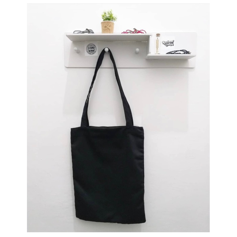 Jual TOTEBAG HITAM/TOTEBAG POLOS/STRING BAG HITAM/TAS POLOS | Shopee Indonesia