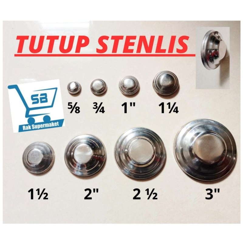 Jual TUTUP LUAR PIPA BULAT STENLIS/AKSESORIS/ORNAMENT PAGAR | Shopee ...