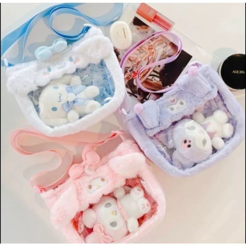 Jual Tas Korea boneka shoulder bag free gantungan boneka karakter ...