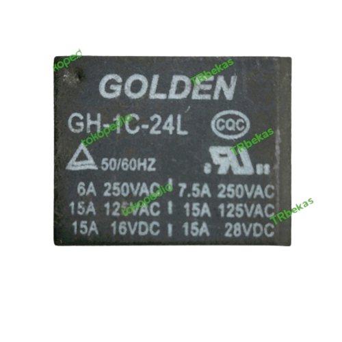Jual Relay GOLDEN GH-1C-24L Relay 24vdc Cotact 6A 250vac | Shopee Indonesia