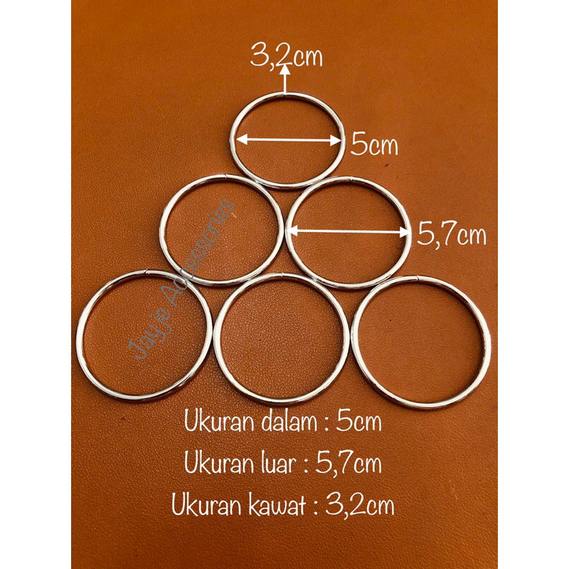 Jual ring bulat besi 5cm per 12 pcs / ring o besi 50mm kawat 3,2mm / O ...