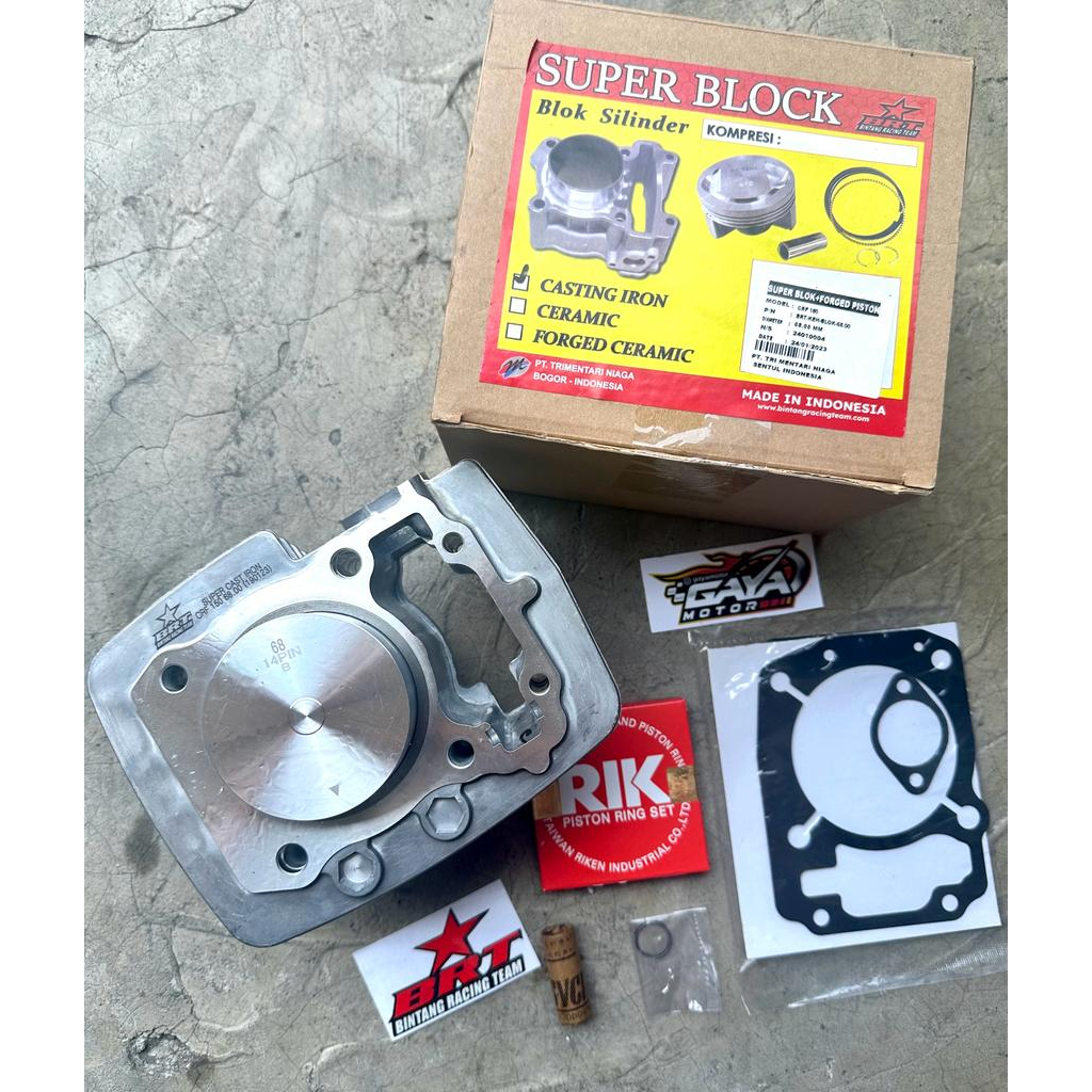 Jual BLOK BRT CRF 150 BORE UP 66 68 72 74 SUPER CAST IRON VERZA NEW MEGAPRO | Shopee Indonesia
