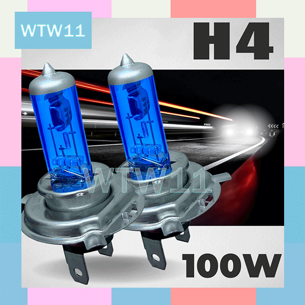 Jual WTW Lampu Mobil Depan H4 Xenon Halogen Super Terang 1 Pc 100/90 ...