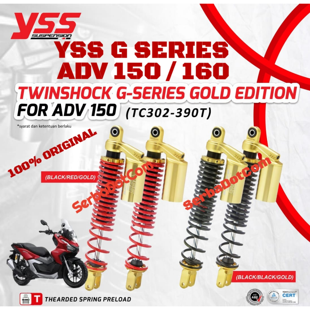 Jual SHOCK YSS G SERIES ADV 150 160 ADV150 ADV160 SMOOTH ORIGINAL GOLD ...