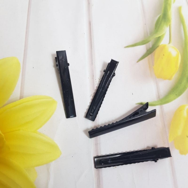 Jual (12 pcs) JEPIT BUAYA ALLIGATOR CLIP JEPIT POLOS JEPIT BESI HITAM ...