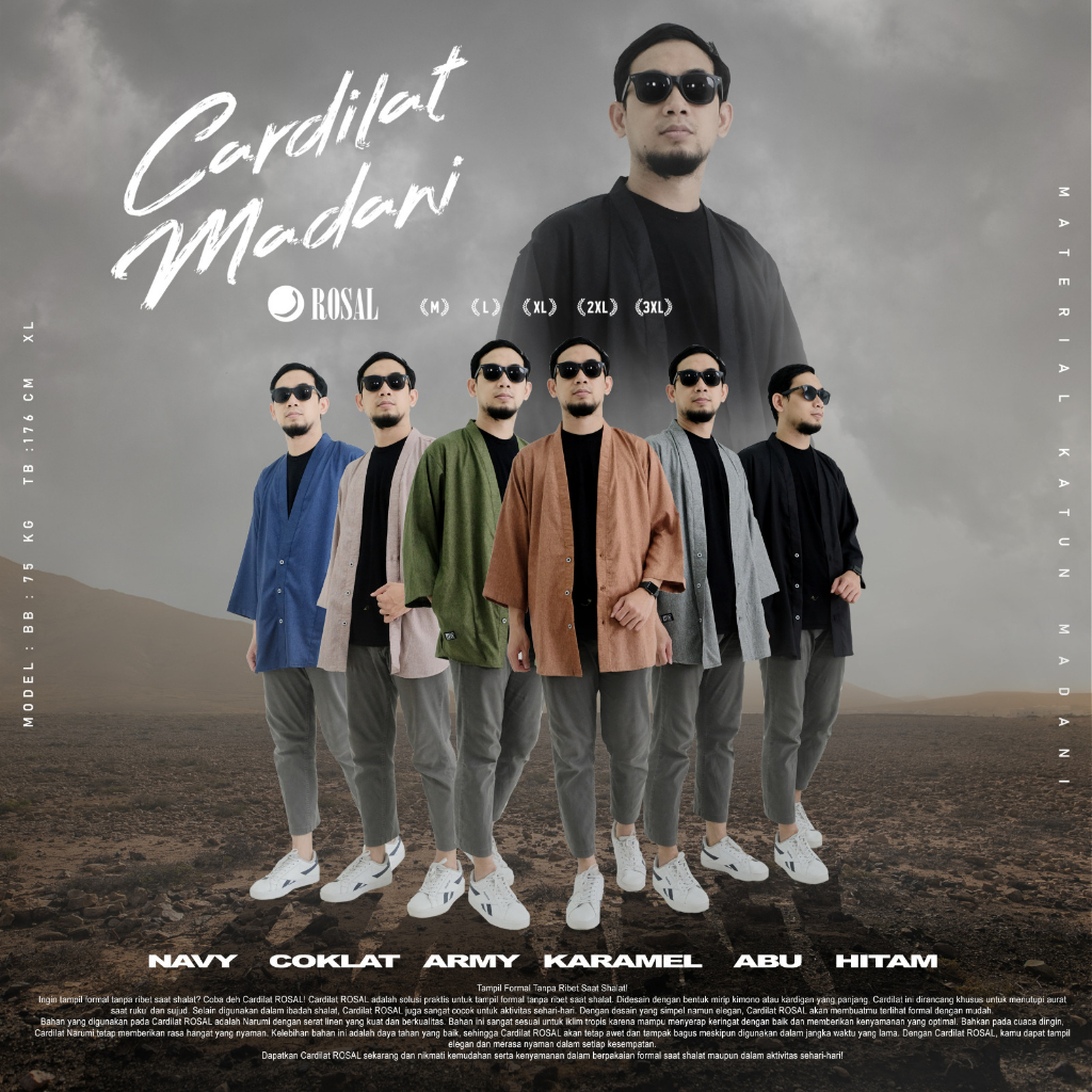 Jual ROSAL CARDILAT MADANI - Cardigan Sholat - Outer Kimono Jas Baju ...