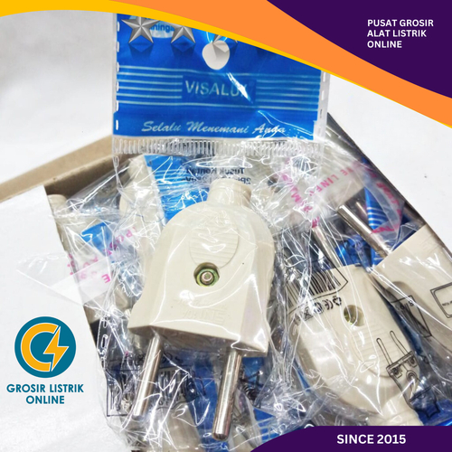 Jual STEKER GEPENG VISALUX KUNINGAN V7361 SNI IEC 2PIN 10A BERKUALITAS ...