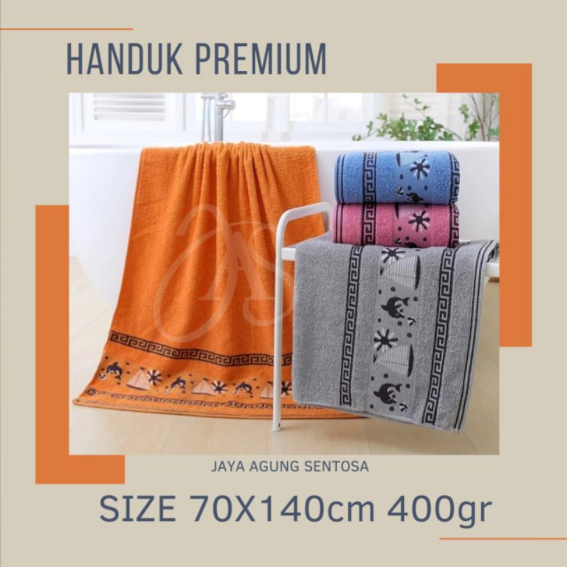 Jual HANDUK PREMIUM DEWASA 400gr koUKURAN 70X140 CM | Shopee Indonesia