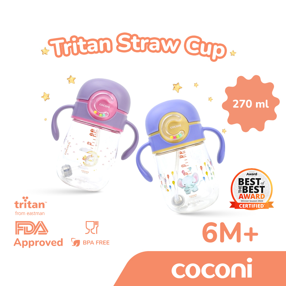 Jual Coconi Tritan Bottle 270ml | Botol minum bayi anak dengan pemberat ...
