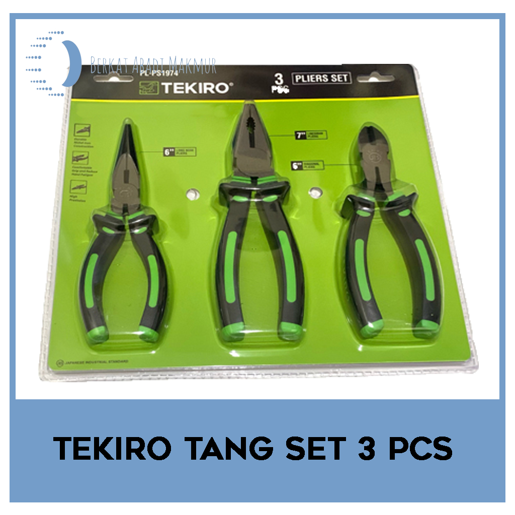 Jual Tekiro Tang Set 3 pcs Tang Potong Tang Kombinasi Tang Lancip ...