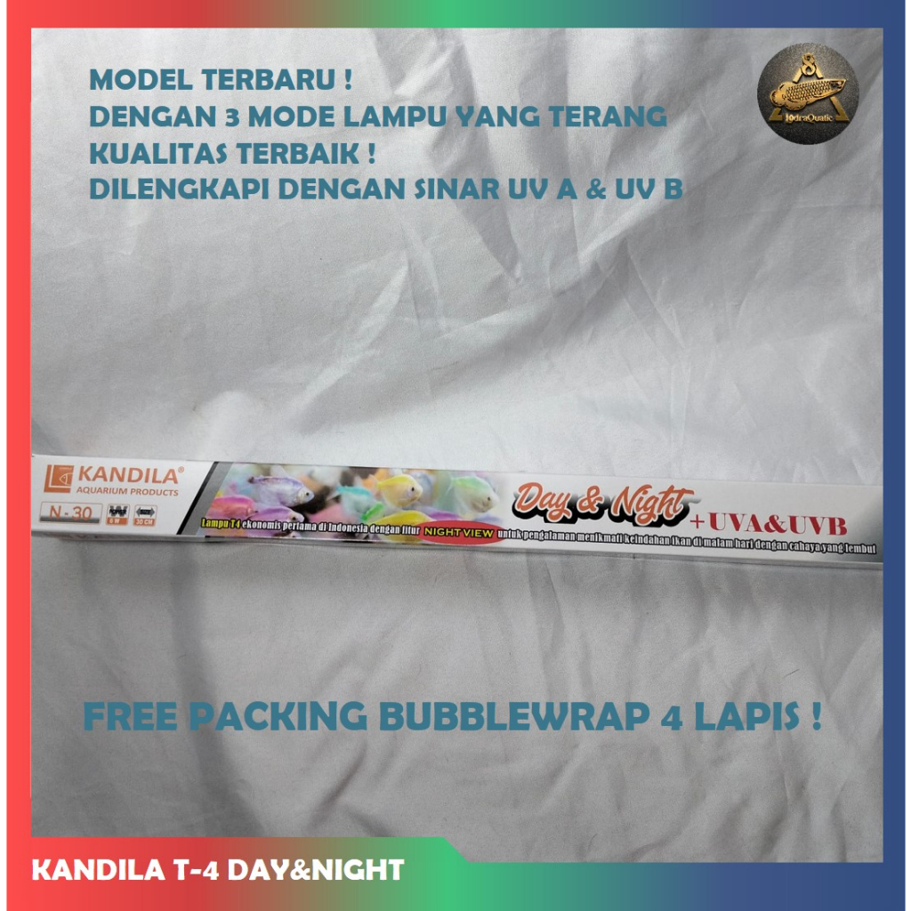 Jual LAMPU KANDILA 3 MODE DAY AND NIGHT SERI T4 UV A DAN UV B LAMPU LED AQUARIUM VIEW PLUS 3 ...