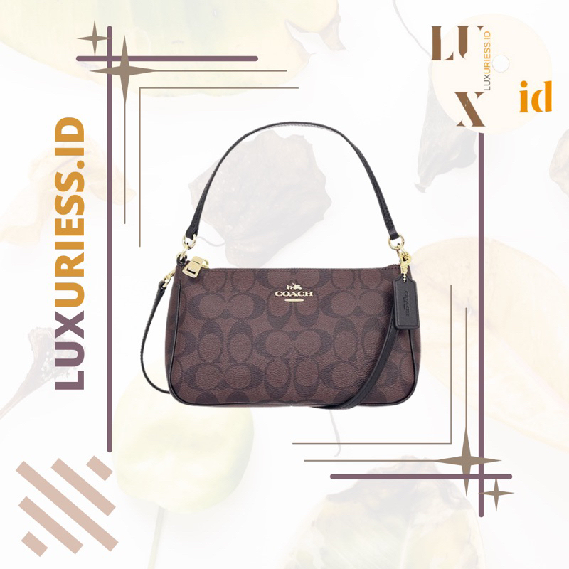 Jual COACH TOP HANDLE POUCH IN SIGNATURE | Shopee Indonesia