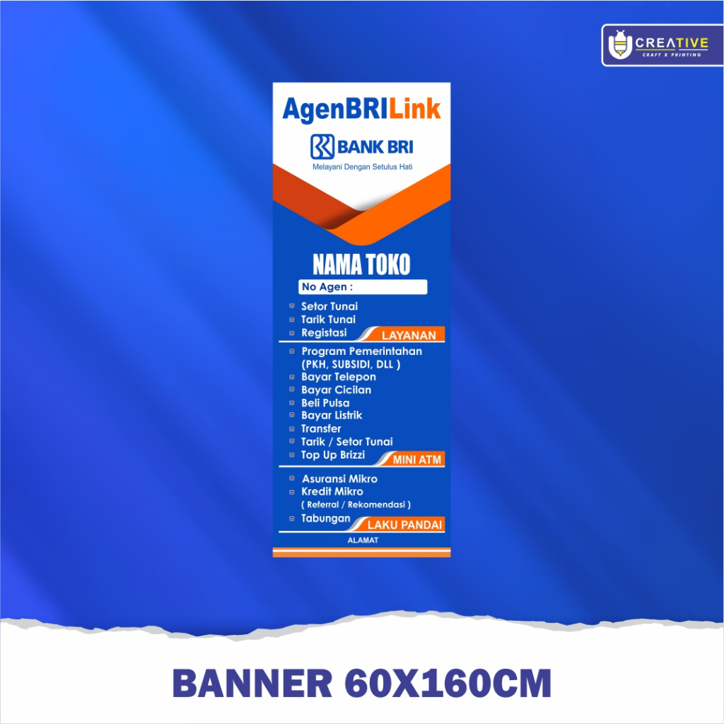 Jual Paket Banner / Spanduk Agen BRILink (Langsung Jadi, Langsung Kirim ...
