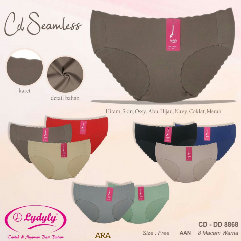 Jual Lydyly 8868 CD Celana Dalam Seamless Wanita Bergelombang Fit L XL | Shopee Indonesia