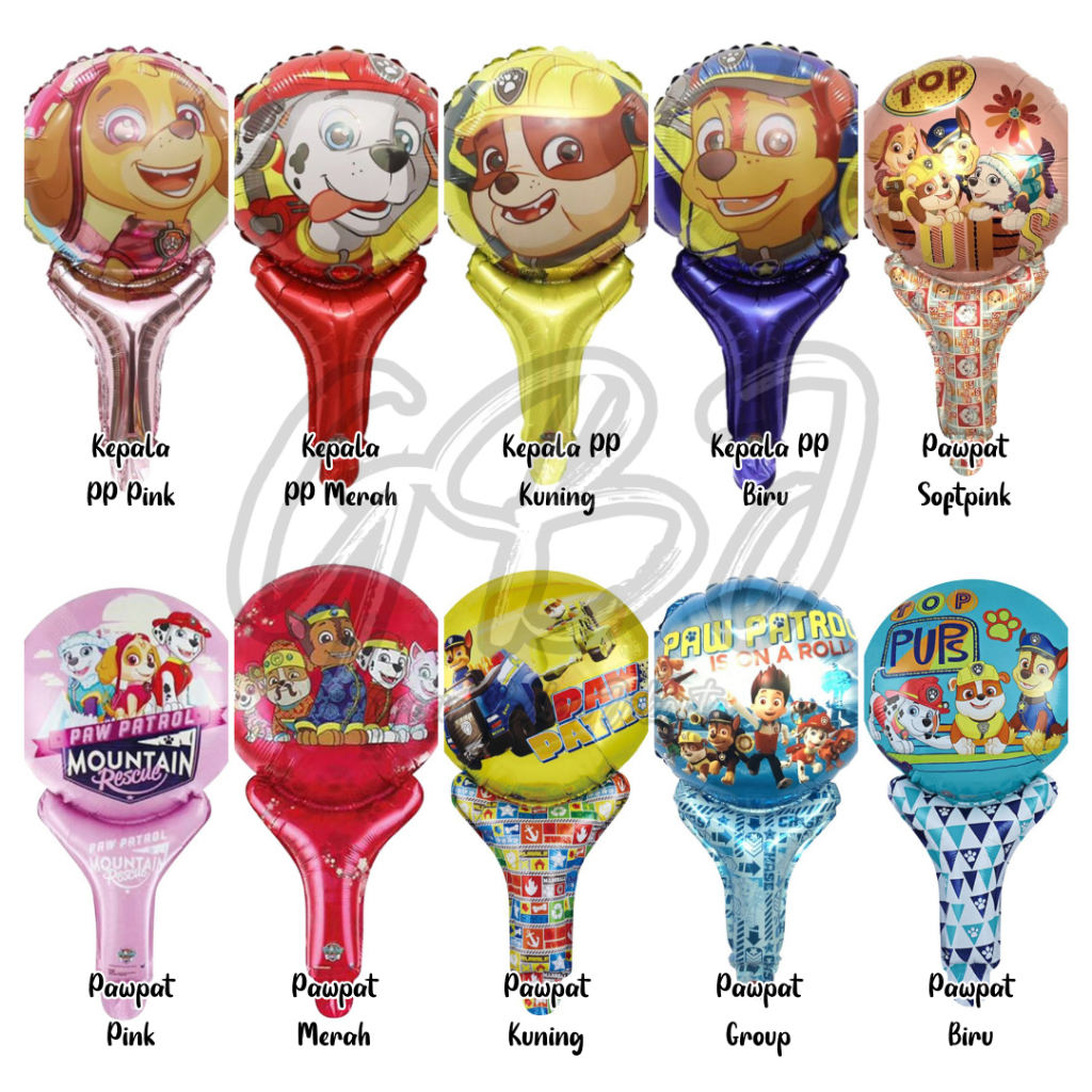 Jual Balon Foil PENTUNGAN Kartun Pendek New (Pawpatrol, Spongebob ...