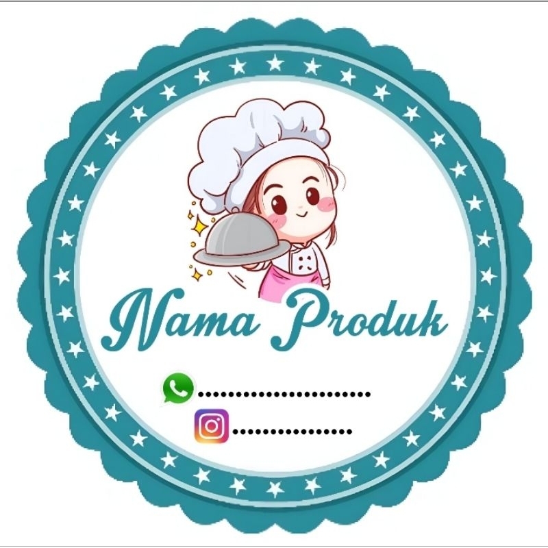 Jual STIKER PRODUK KEMASAN KUE / MAKANAN RINGAN / CEMILAN MOTIF BUNGA ...