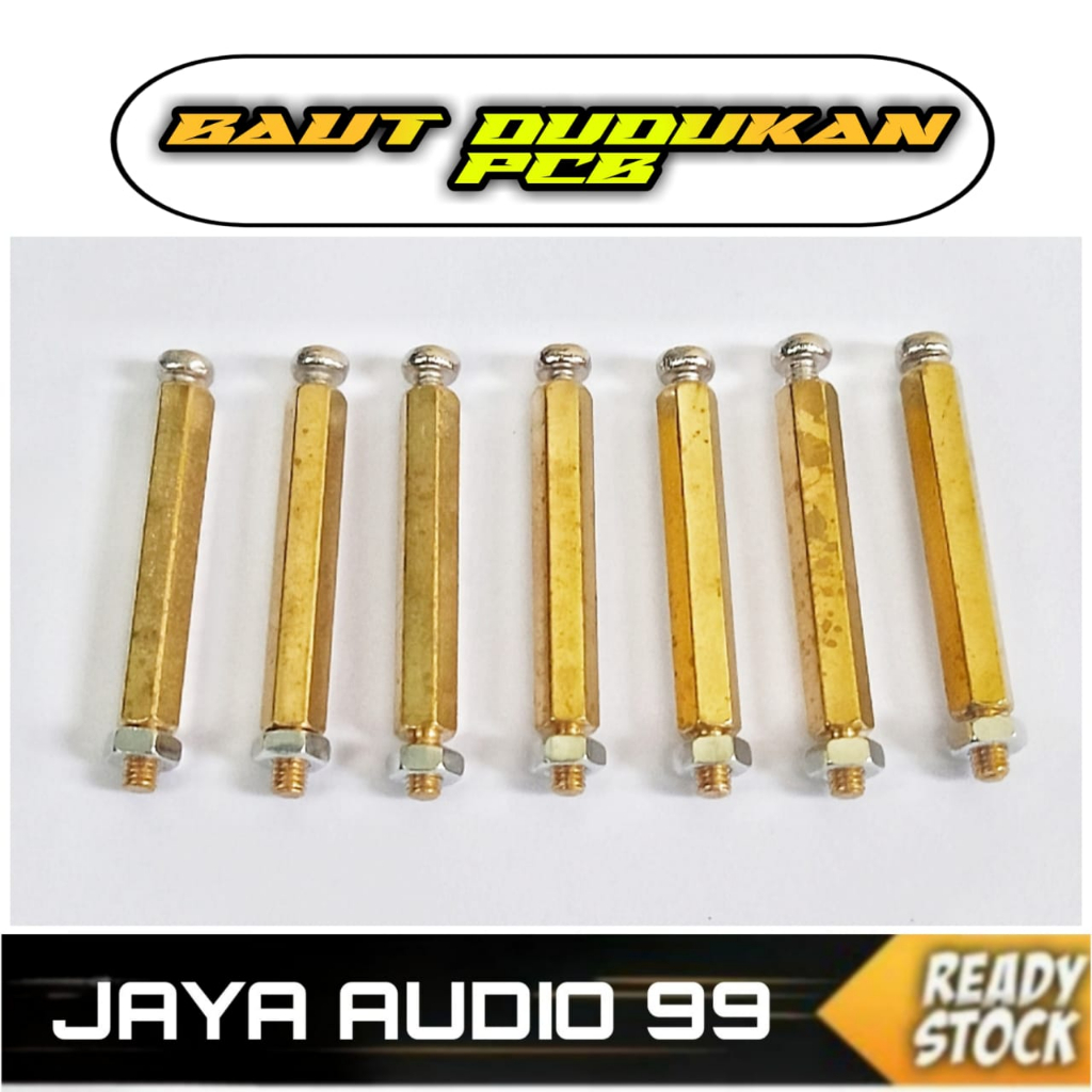 Jual SPACER KAKI PCB M3 3CM DUDUKAN PCB BESI KUNINGAN SEGI 6 MUR BAUT ...