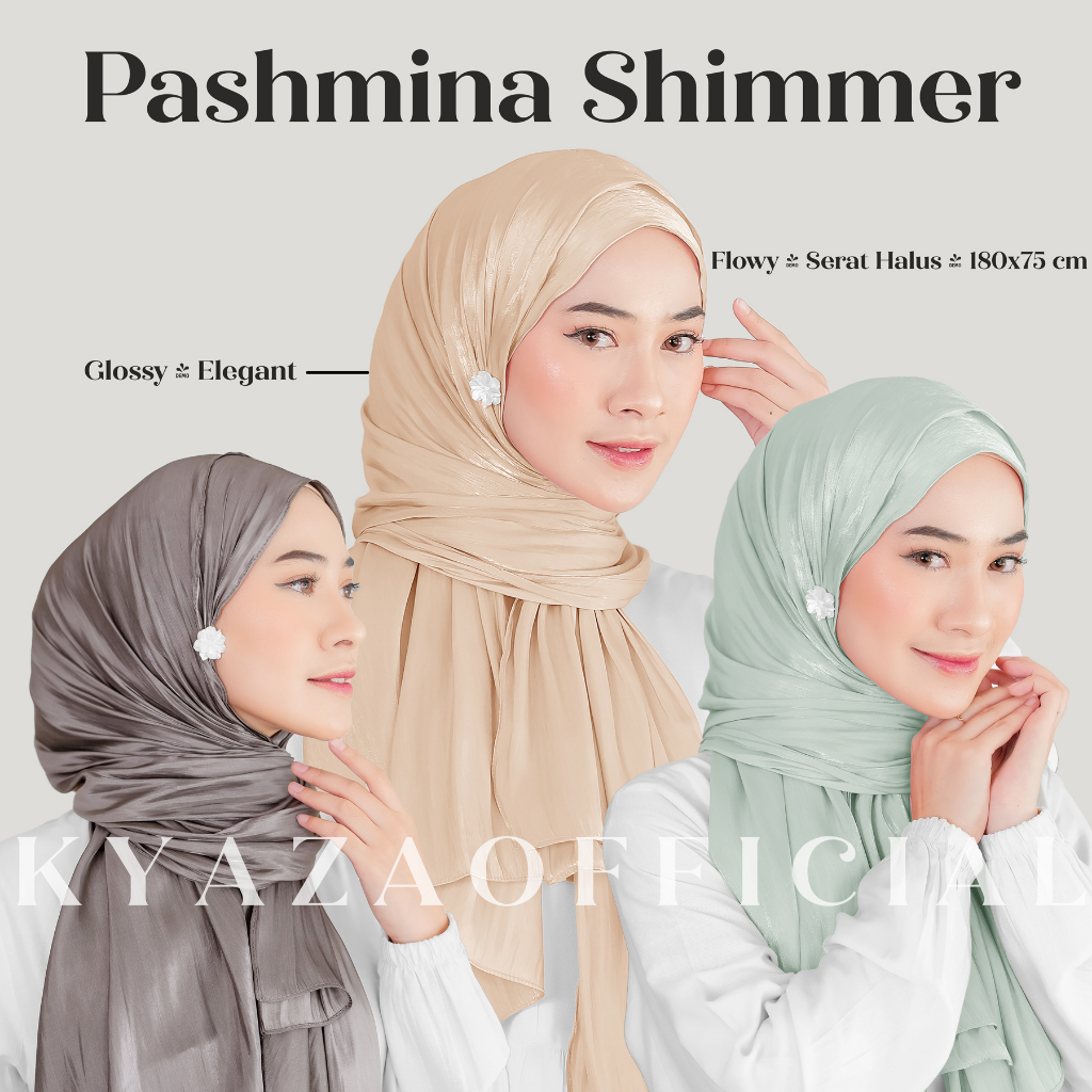 Jual 𝐊𝐘𝐀𝐙𝐀 - Pashmina Shimmer Silk Luxury | Hijab Shimmer | Pashmina ...