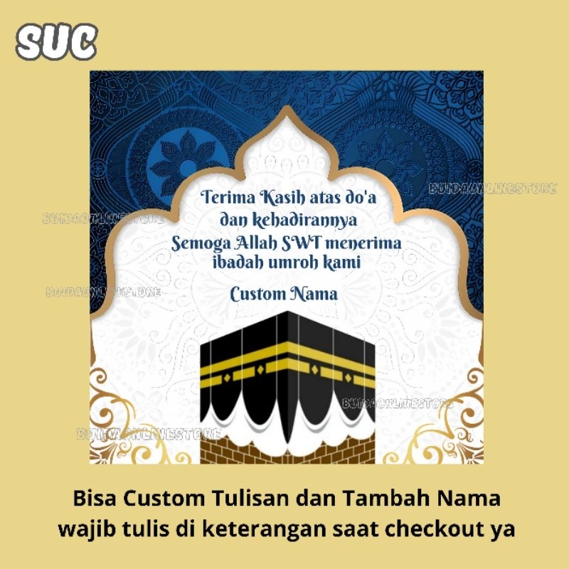 Jual Stiker oleh-oleh Umroh dan haji Terima Kasih atas doa dan ...