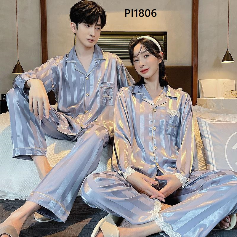 Jual PIYAMA PP SATIN COUPLE PI1806 | Shopee Indonesia