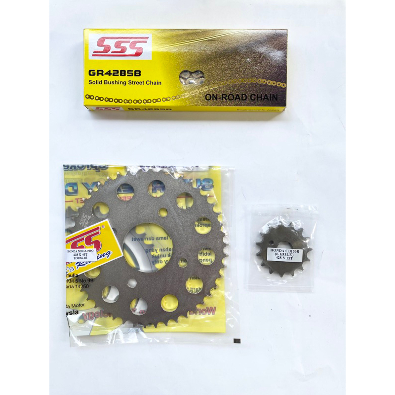 Jual Gear Set SSS 428 CB 150 R / New CB 150 R / CBR 150 / Sonic 150 / Verza / Supra GTR 150 ...