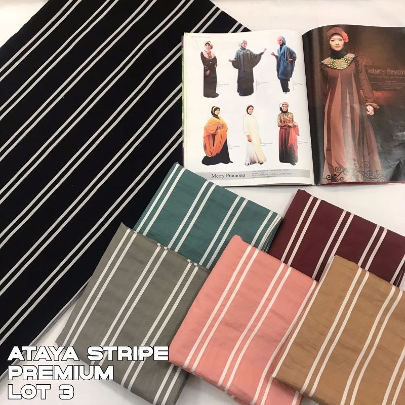Jual attaya stripe lot 3 // setengah meter | Shopee Indonesia