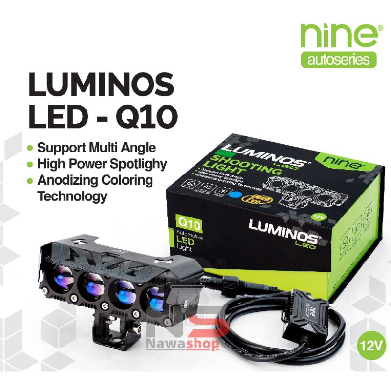 Jual Lampu LED NINE LUMINOSLED Q10 SHOOTING LIGHT EXTREEM BRIGHT 50WATT ...