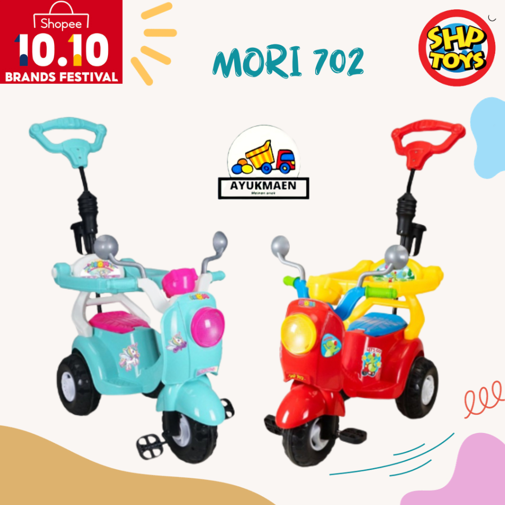 Jual Mainan Maenan Motor Motoran Anak Scooter Sepeda Roda Tiga MORI 702 ...