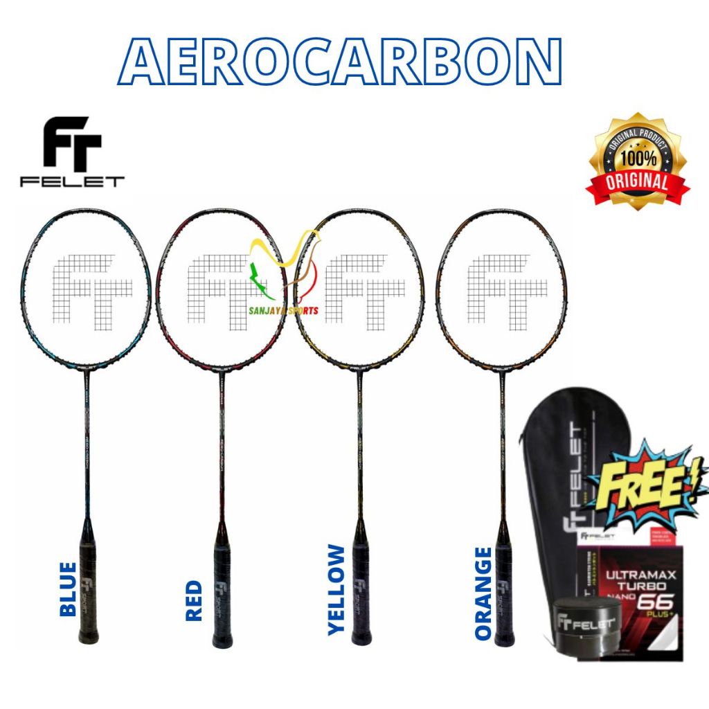Jual RAKET FELET BADMINTON BULUTANGKIS FELET AEROCARBON AERO CARBON ...