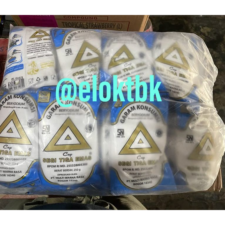 Jual Garam Cap Segitiga Emas Kemasan 1 Ball (1 ball isi 40 pcs @250gr ...