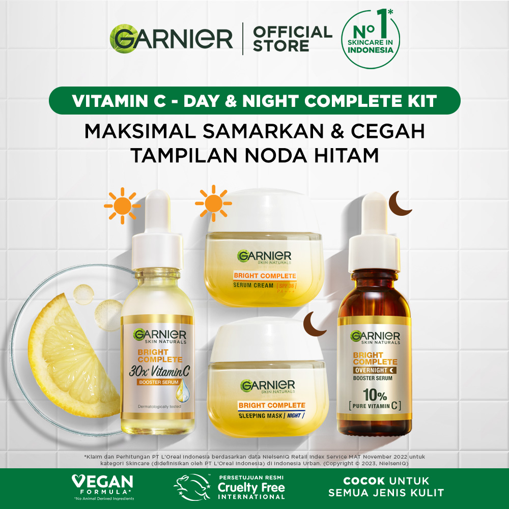 Jual Garnier Vitamin C Complete Kit Bright Complete Serum 30 ml ... Jual Garnier Vitamin C Complete Kit Bright Complete Serum 30 ml ...
