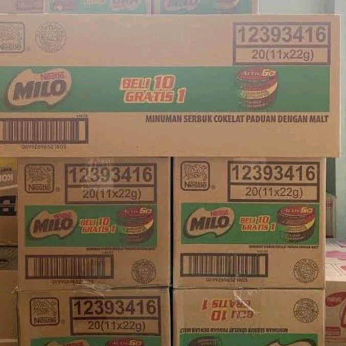 Jual Milo Active Go 22gr 10+1 sachet 1 dus isi 20 Renceng | Shopee ...