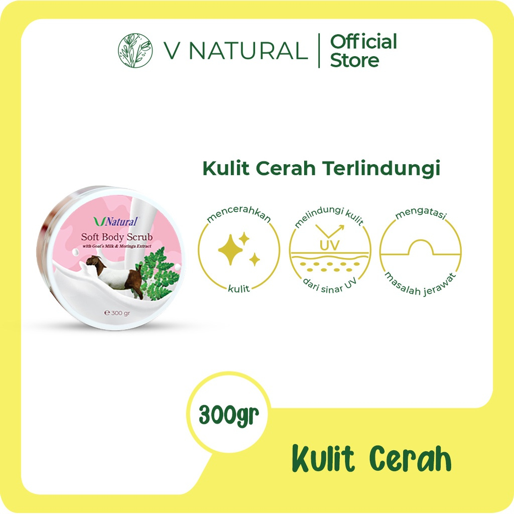 Jual V Natural Body Scrub | Sabun Mandi Goat's Milk Ekstrak Susu ...