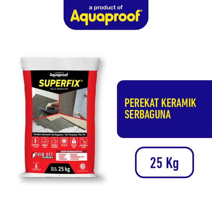 Jual Superfix Perekat Keramik Lantai Dan Dinding - 25 Kg | Shopee Indonesia