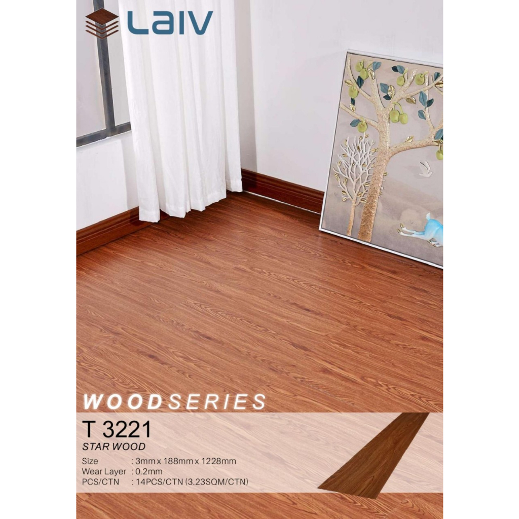 Jual Vinyl Flooring Laiv / Vinyl Lembaran 3mm Motif Kayu / Lantai Vinyl ...