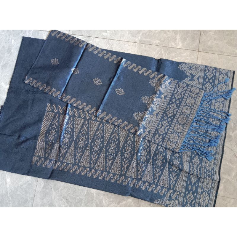 Jual songket silungkang warna biru denim | Shopee Indonesia