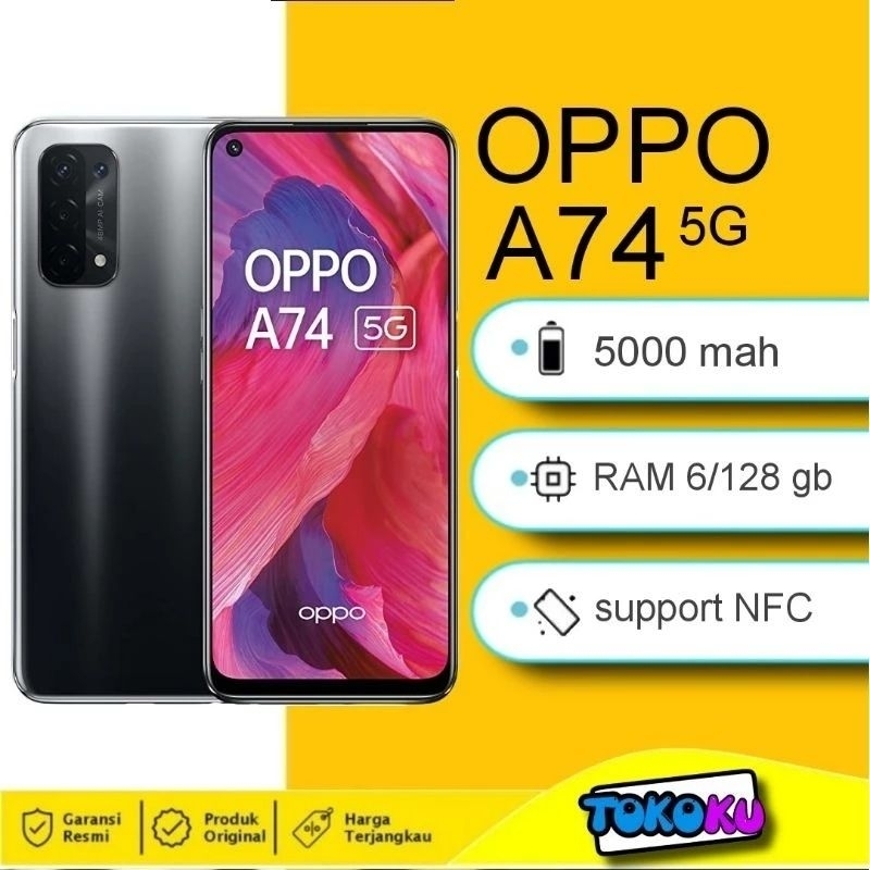 Jual OPPO A74 5G 6/128 GB A74 4G 6/128 GB - NEW GARANSI RESMI INDONESIA | Shopee Indonesia
