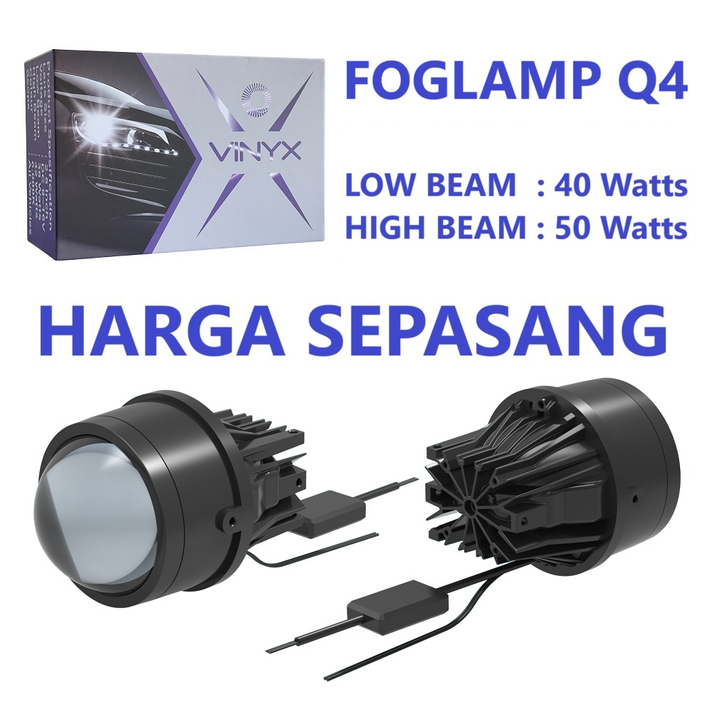 Jual Foglamp Projector Vinyx Q4 Lensa LED Projie BiLED Lampu Kabut ...