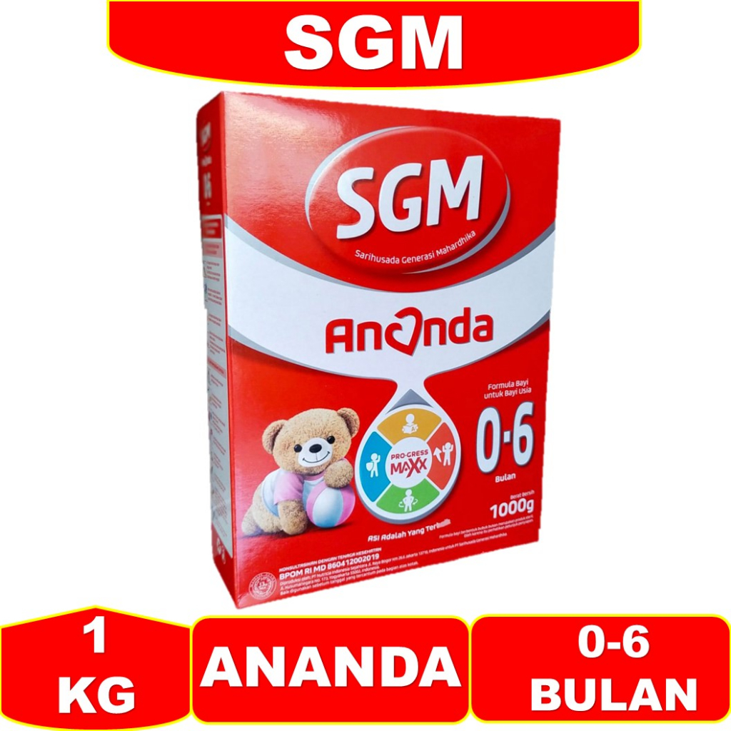 Jual SUSU SGM ANANDA 0-6 BULAN kemasan box 1 kg | Shopee Indonesia