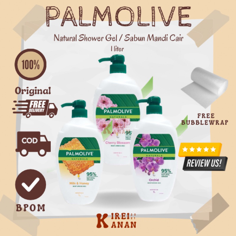 Jual palmolive natural shower gel / sabun mandi cair 1 liter | Shopee ...