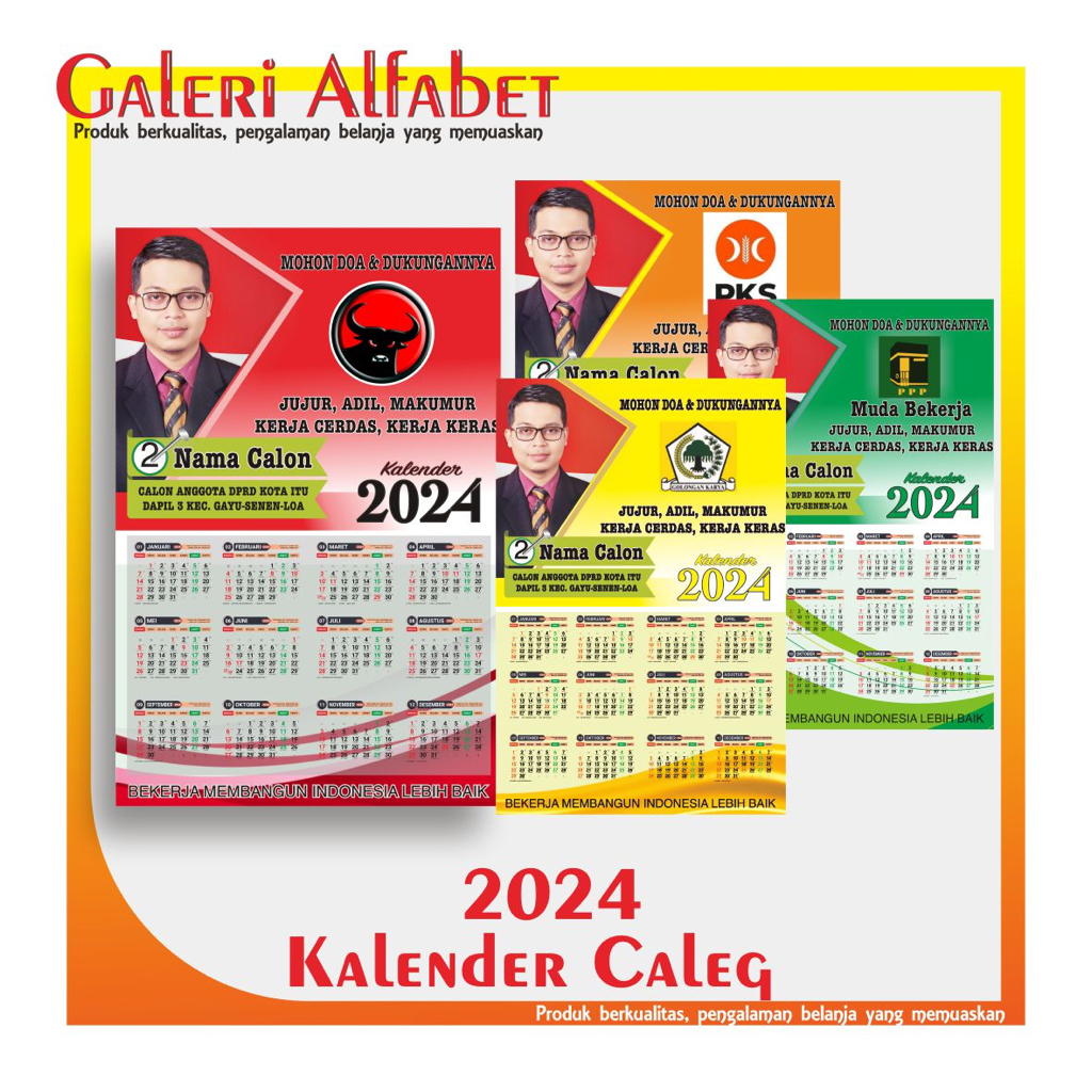 Jual KALENDER DINDING | CALEG | PARTAI | PEMILU | Shopee Indonesia