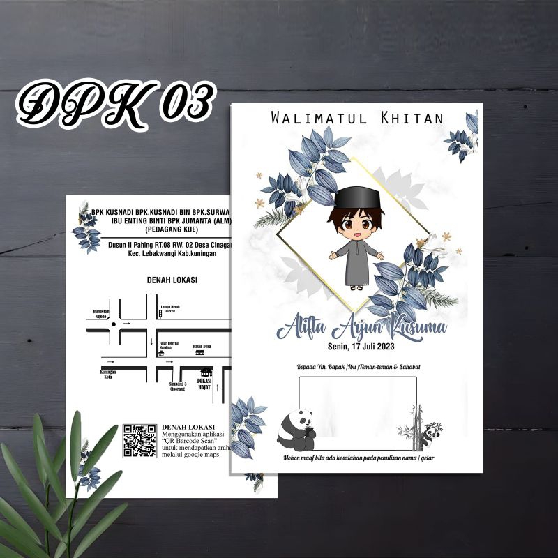 Jual Undangan Khitan / Undangan Tasyakuran Khitan / Undangan Sunatan ...