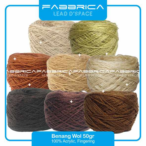 Jual Fabbrica - Benang Rajut Wool Vonel Wol 50gr Siet Yarn Untuk ...