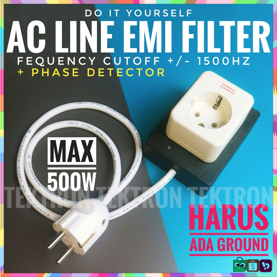 Jual AC LINE EMI FILTER DIY max 2.5Amp 250VAC 1500Hz NOISE Phase ...