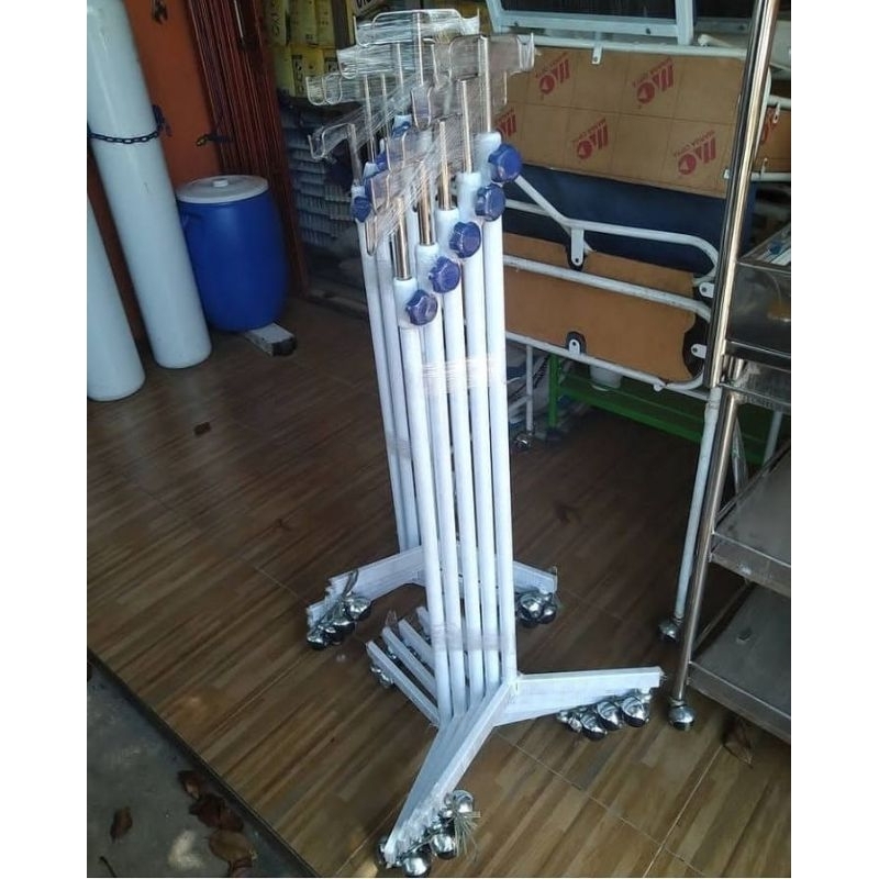 Jual tiang infus portable kaki 3 / alat medis/ perlengkaan rumah sakit ...